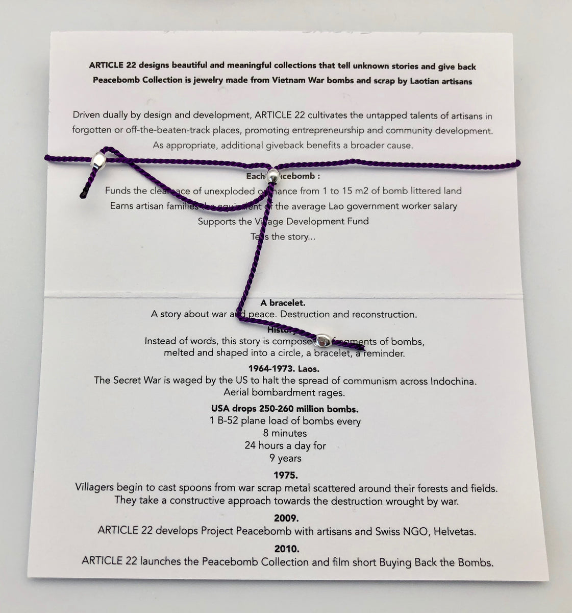 Article 22 Peace Bomb Mantra Bracelet - Courage Takes Many Forms – The ...